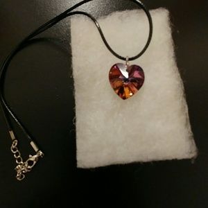 Jewelry | Radiant Red Crystal Heart Necklace | Poshmark